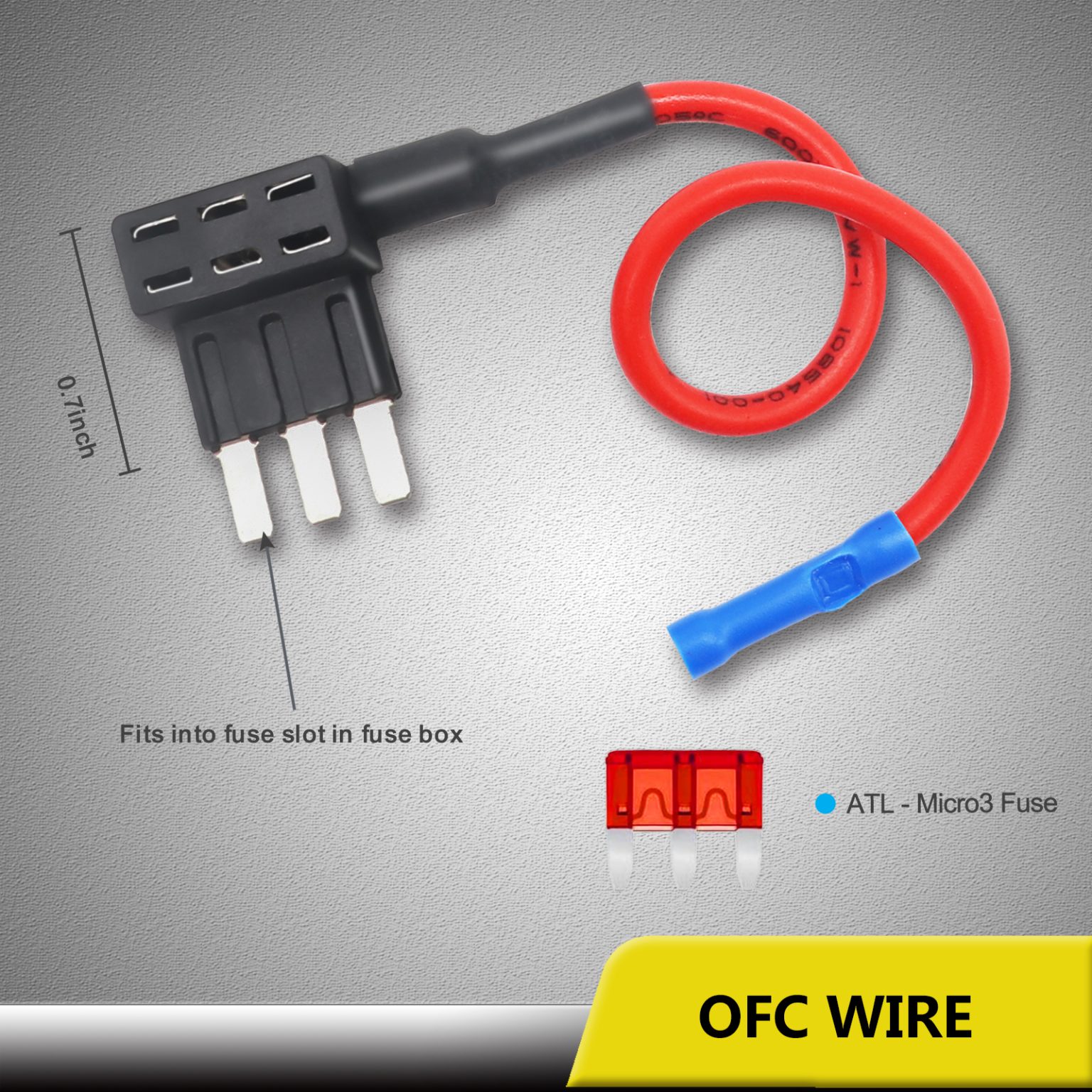 FT5-5 5 Pack 12V Car Add-a-Circuit Micro3 Fuse Tap Adapter, ATL Blade ...
